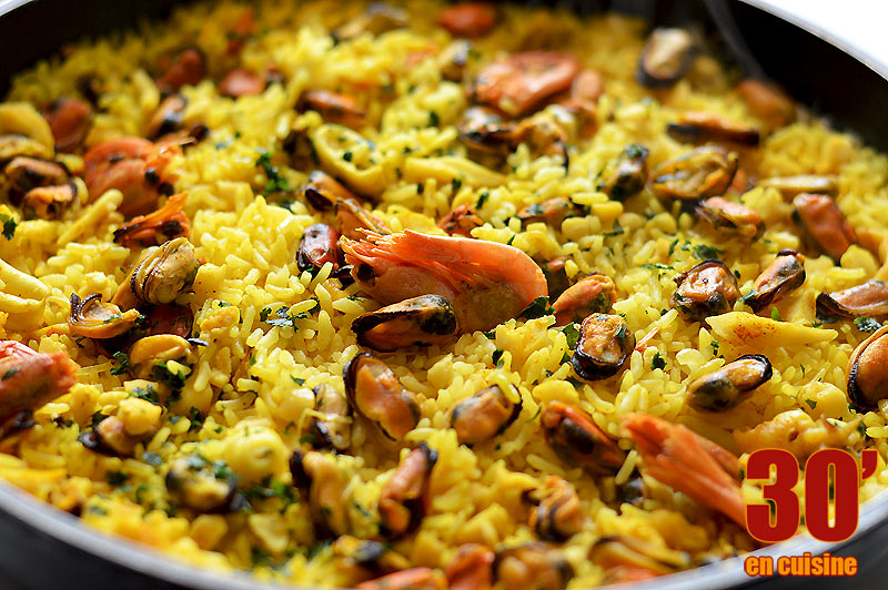 Riz safrané aux fruits de mer | 30 minutes en cuisine