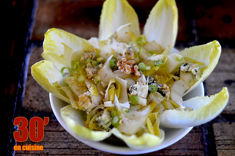 Salade d’endives au bleu d’Auvergne et aux noix | 30 minutes en cuisine