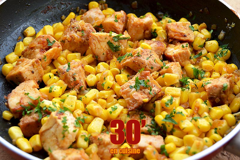 Poulet sauté au maïs | 30 minutes en cuisine